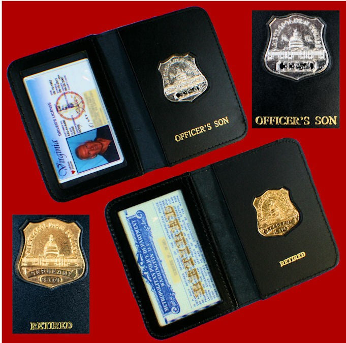 MPD Mini-Badge ID Wallet SET – Red and Blue